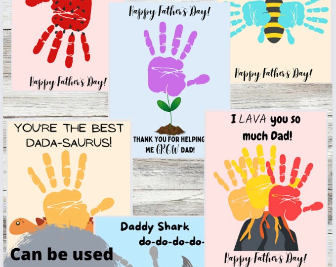 Father's Day/dad Birthday Handprint Craft/gift for Grandpa/kid's Craft ...