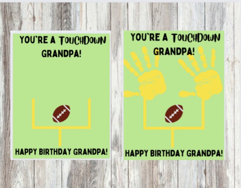 Sports Themed Father's Day/dad Birthday Handprint - Etsy