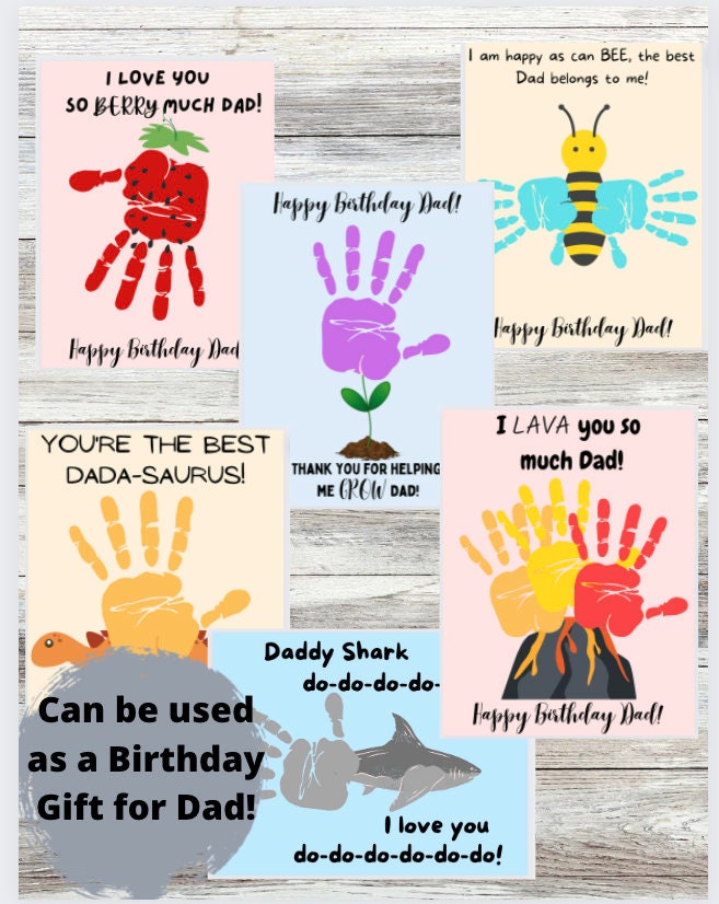 Father's Day/dad Birthday Handprint Craft/gift for Grandpa/kid's Craft ...