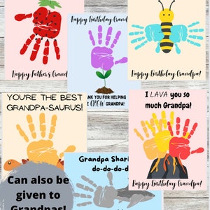 Father's Day/dad Birthday Handprint Craft/gift for Grandpa/kid's Craft ...