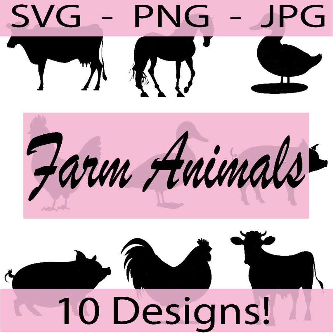 Farm Animal SVG Bundle, Farm Animal Svg, Cricut Farm Animal, Cut File ...