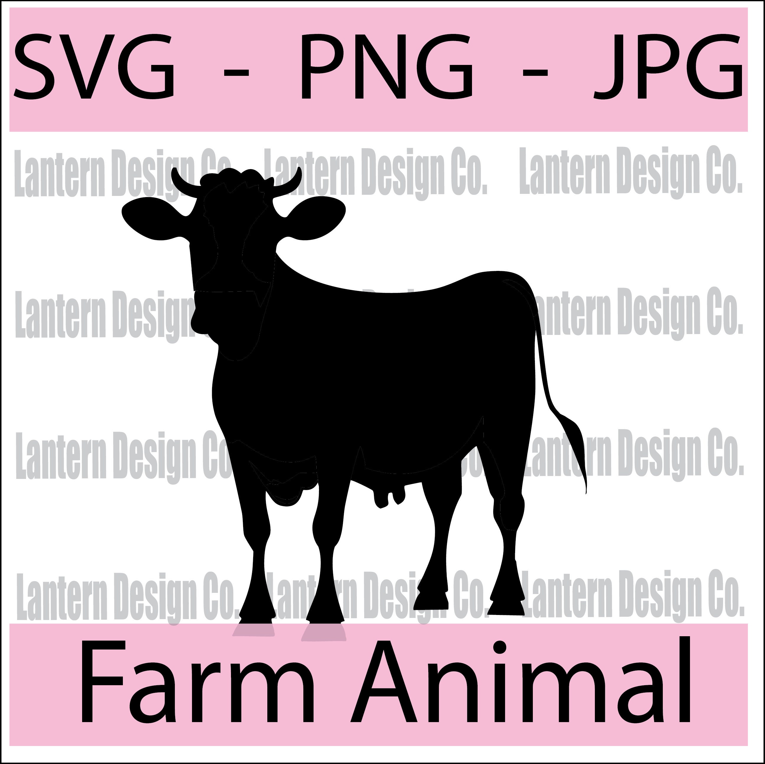 Cow SVG, Cow Cricut File, Farm Animal SVG, Farm Animal Cricut File ...
