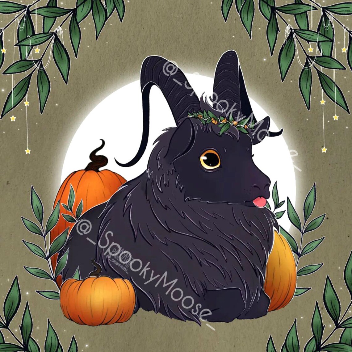 Spooky Cute Black Goat Black Phillip Live Deliciously - Etsy