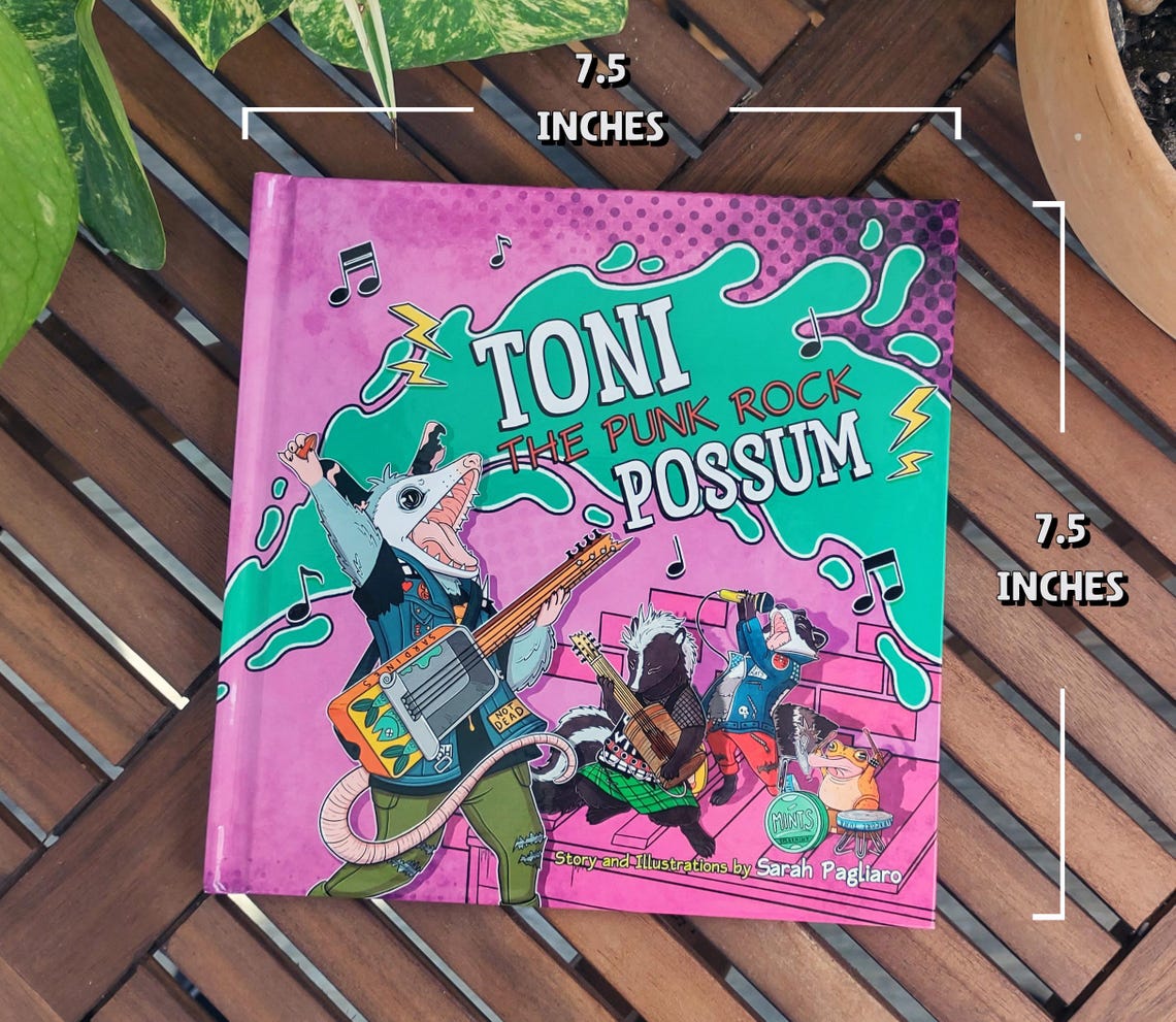 Toni the Punk Rock Possum | Hardback Children's Picture Book | Rhyming ...