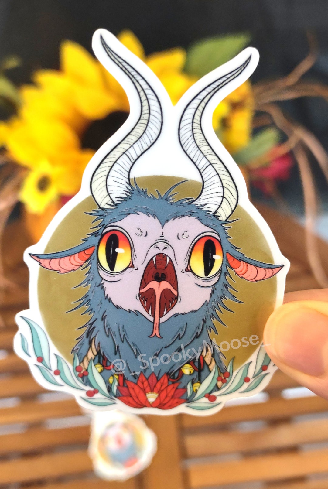 Krampus Vinyl Sticker | Merry Krampus | Winter Solstice Art | Christmas ...