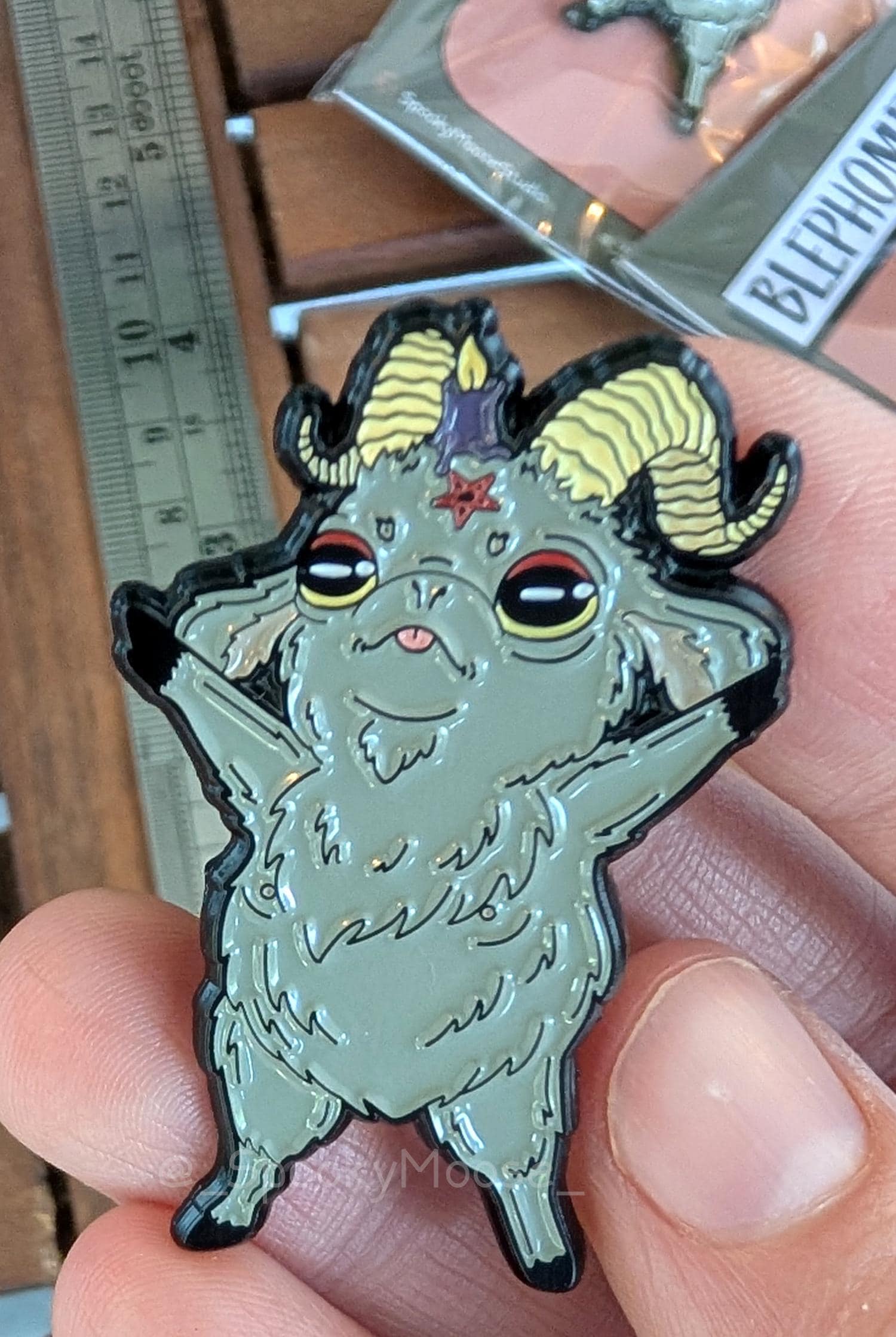 Blephomet Soft Enamel Pin | Kawaii Baphomet | Live Deliciously | Goth ...