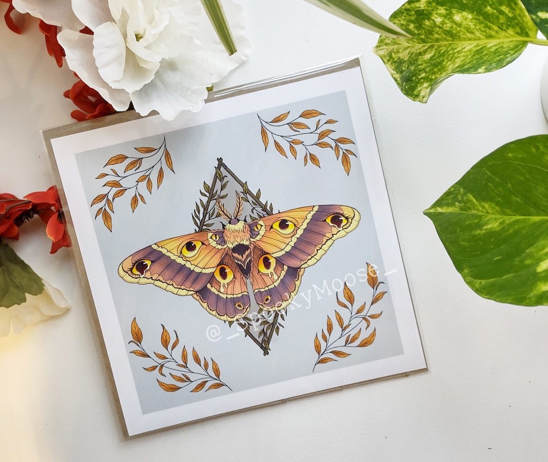 Spooky Springtime Moth Art Print | Creepy Cute | Witchy Vibes ...