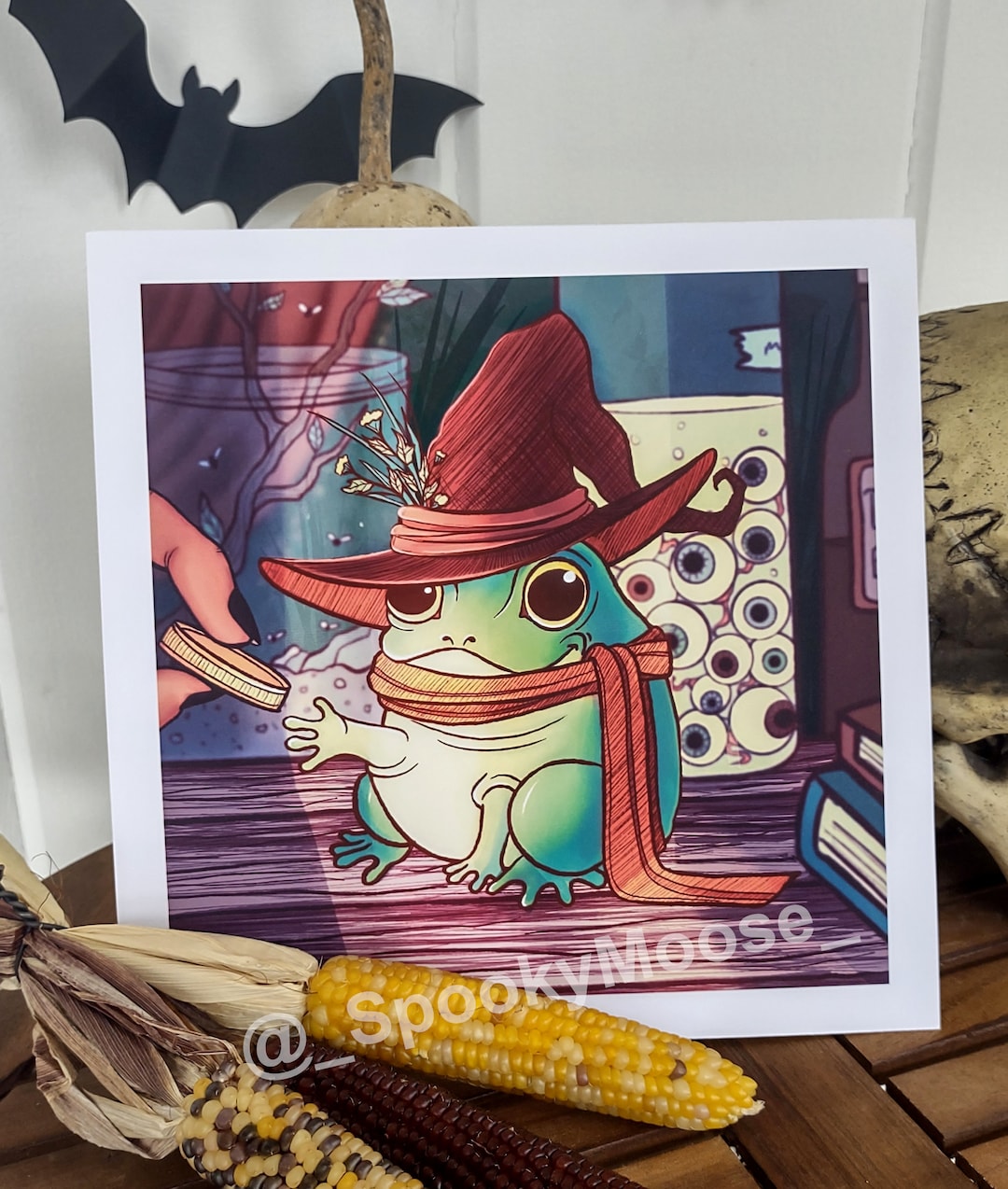 Cute Frog Wizard Print | Creepy Cute Art | Dark Art | Halloween ...