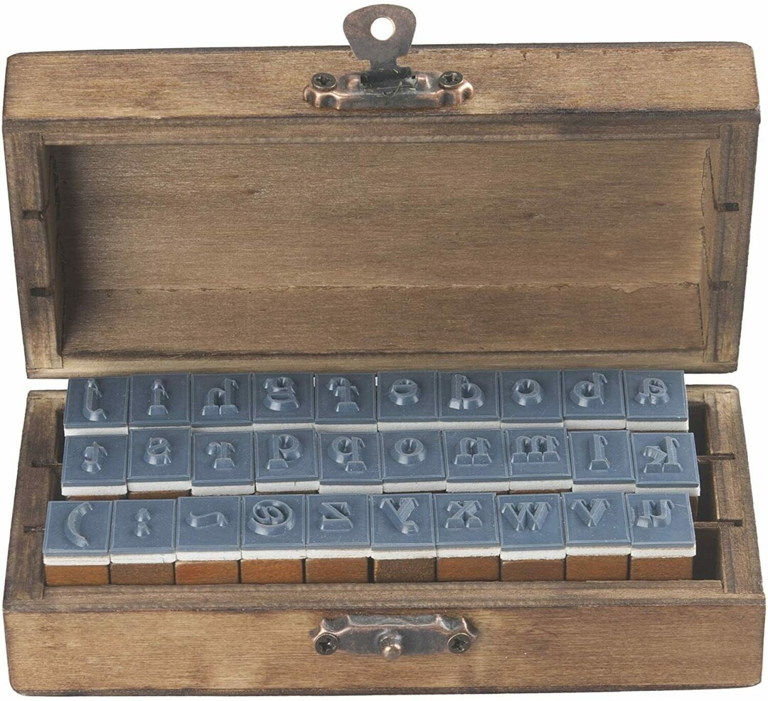30 Vintage Stamps in a Decorative Wooden Box - Etsy