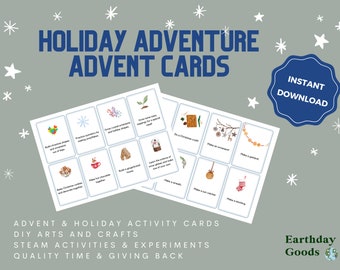 Printable Holiday Advent Calendar With STEAM, STEM, Quality Time, and ...