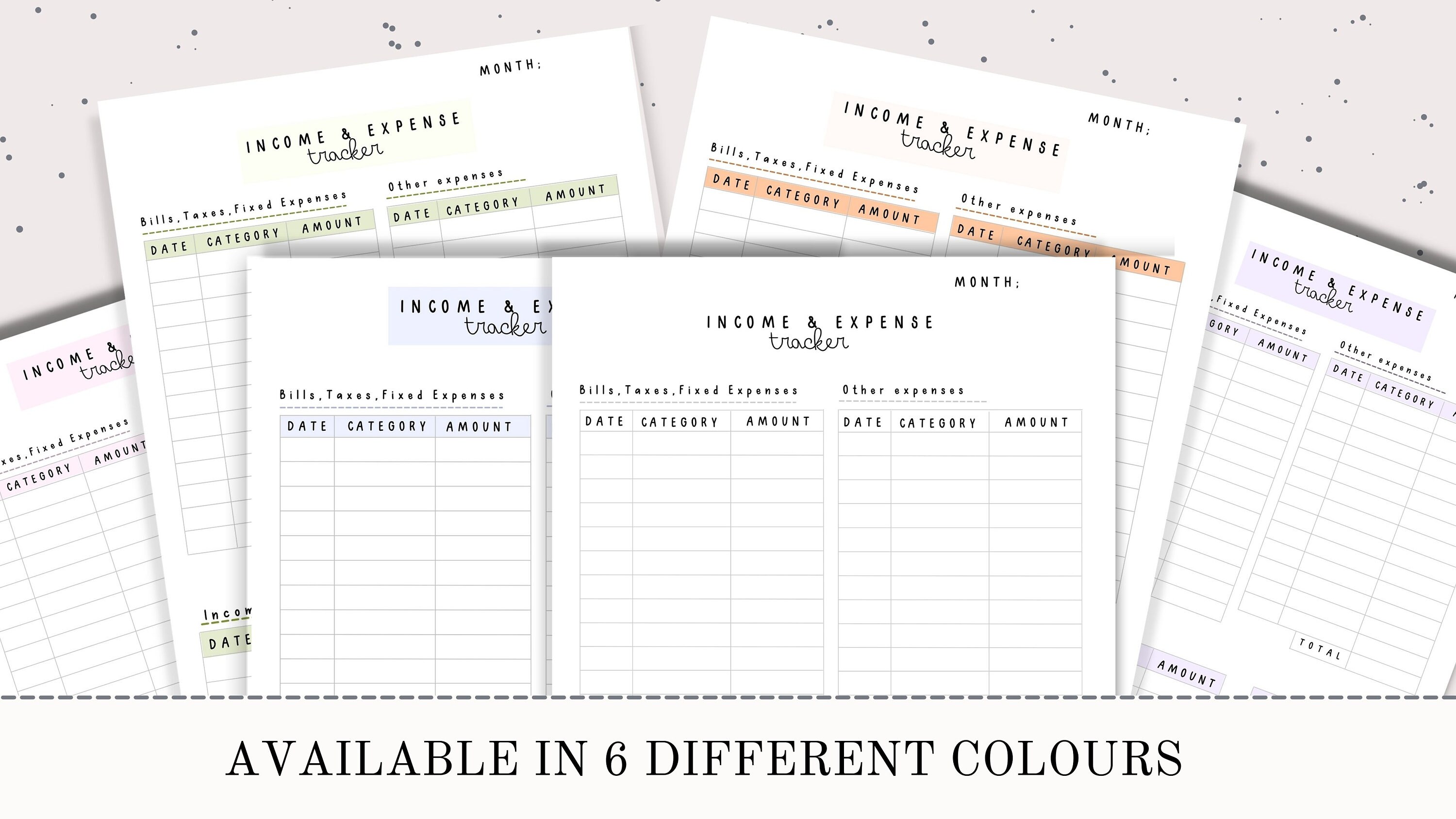 Monthly Budget Printable, Income and Expense Tracker, Digital, A4/A5 - Etsy