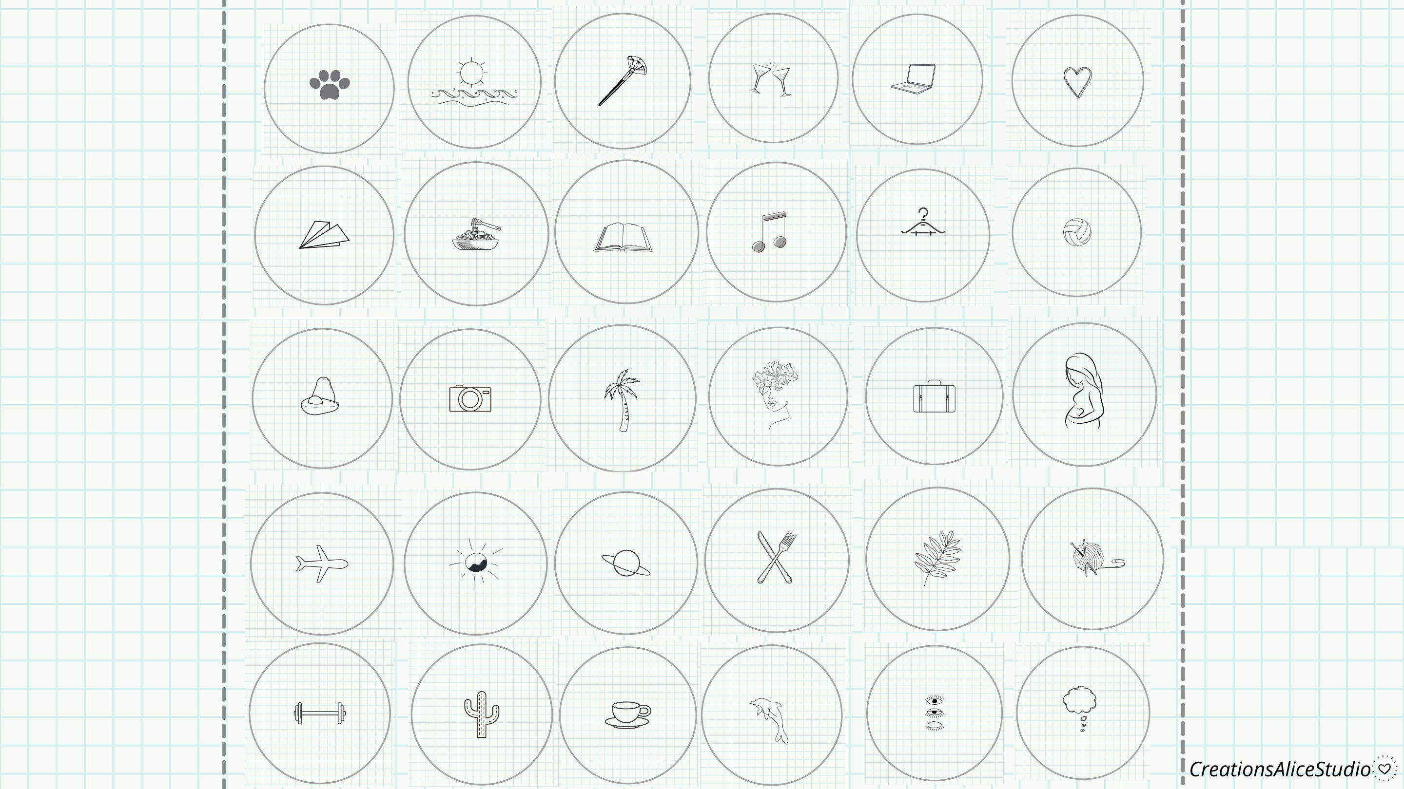 Graph Paper Highlight Instagram Covers, Highlight Icons, Graph Paper ...