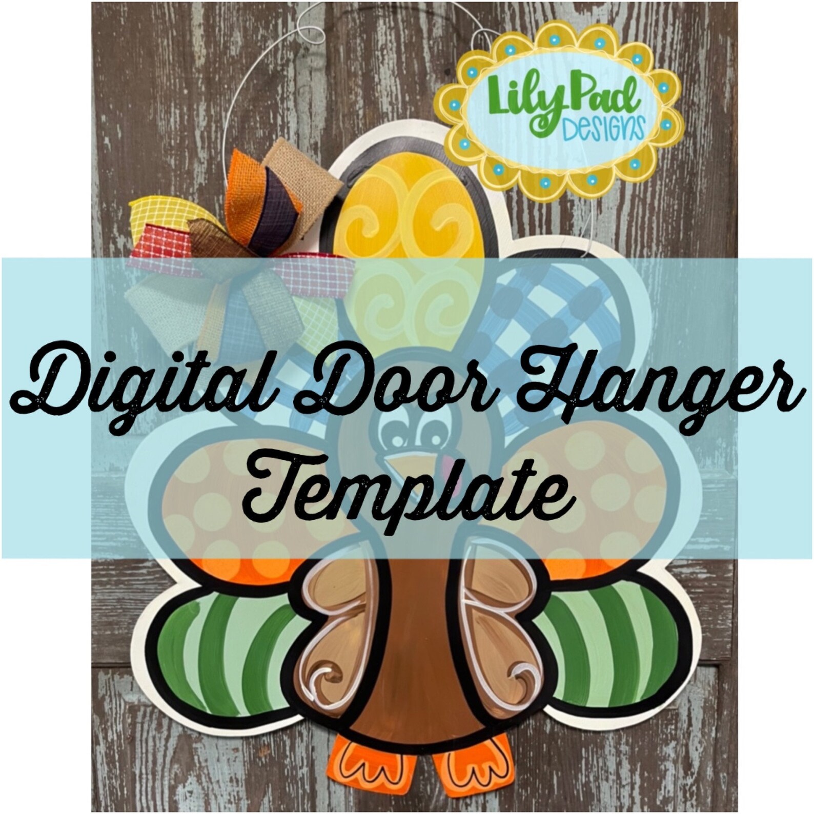 Door Hanger Template-classic Turkey - Etsy