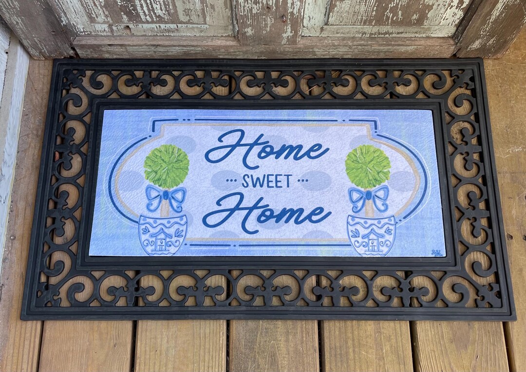 Home Sweet Home Topiary Interchangeable Door Mat Insert *base Mat Sold ...