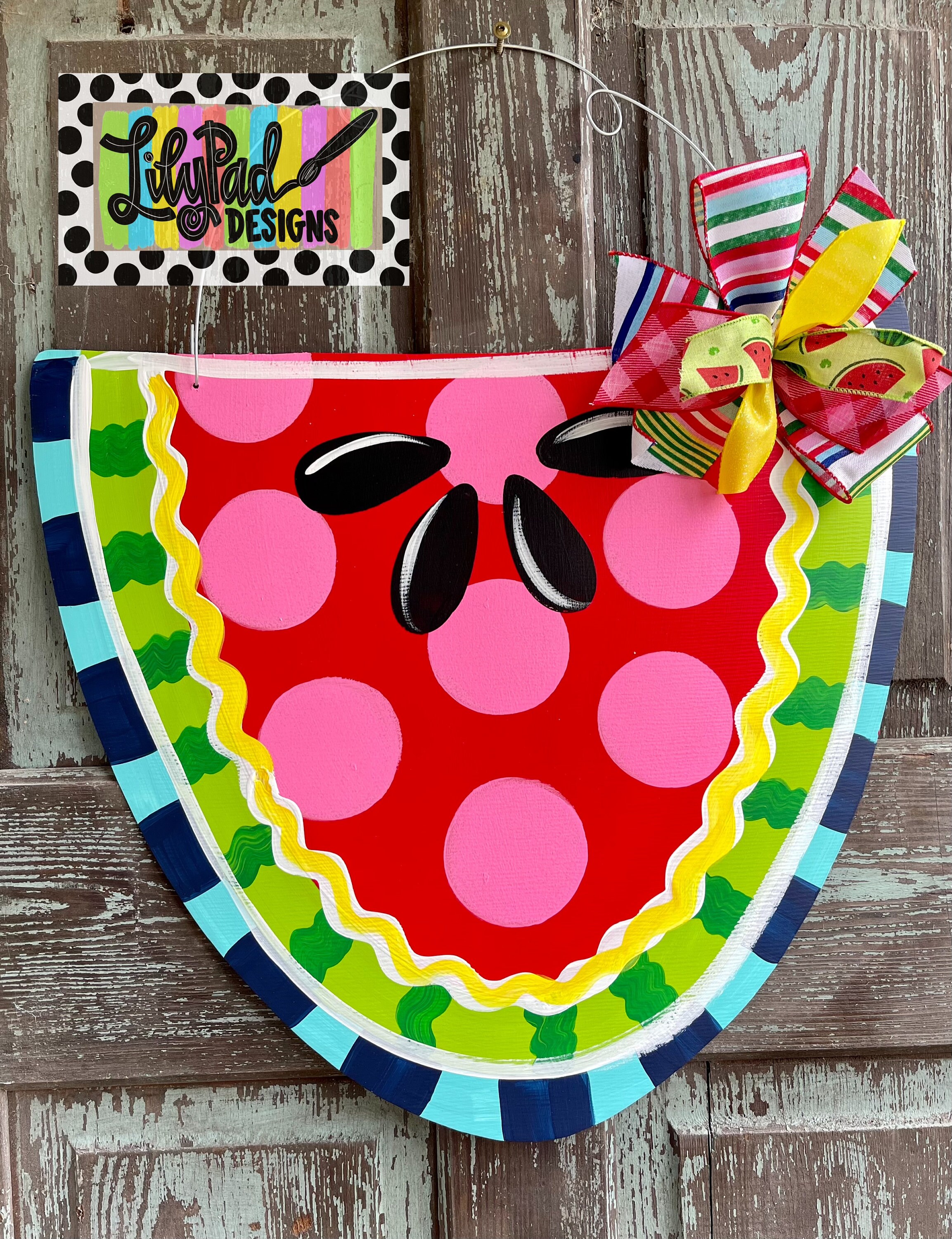 Door Hanger Template watermelon Half - Etsy