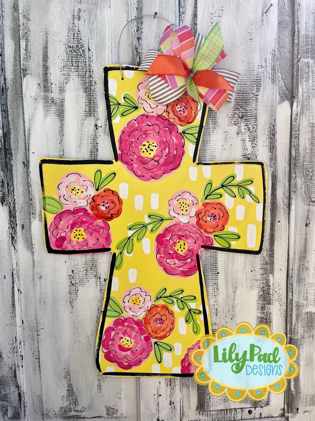 Floral Cross Template - Etsy
