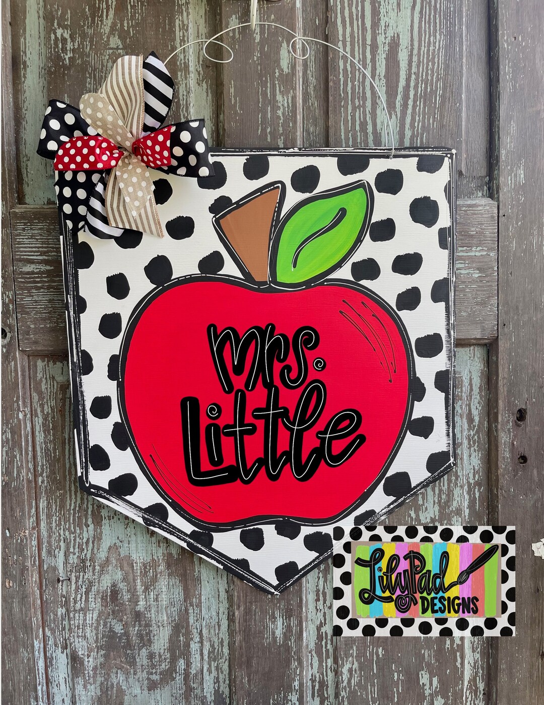 Door Hanger Template -apple Pendant - Etsy