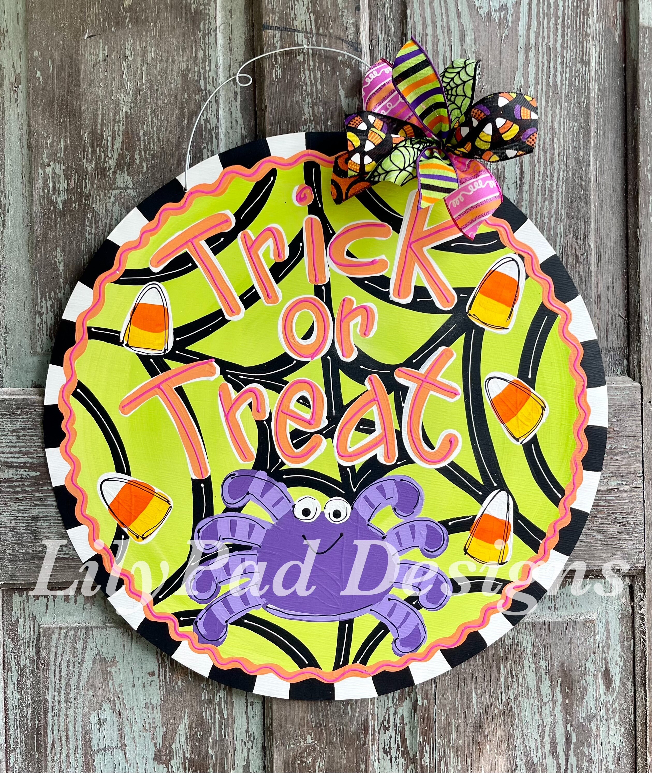 Spider Web Door Hanger - Etsy
