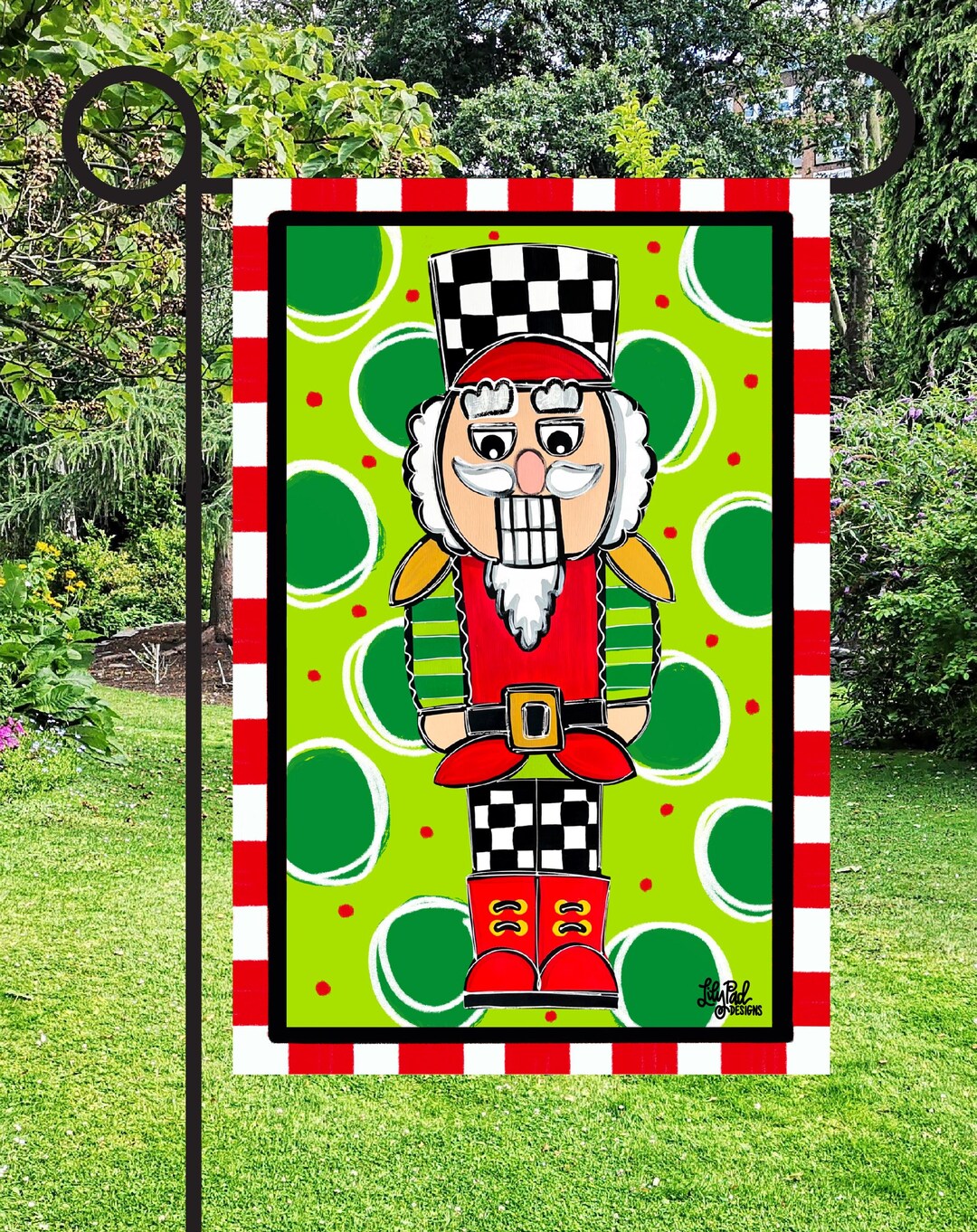 Checkered Nutcracker Garden Flag - Etsy