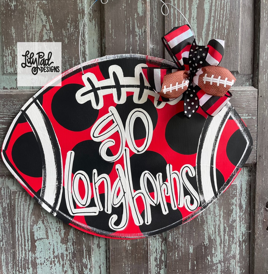 Polka Dot Football Door Hanger Template/wording Not Included on This ...