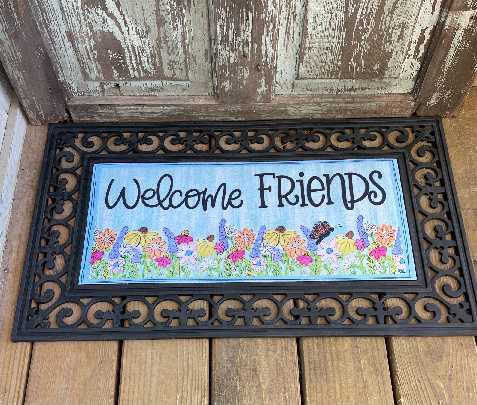 Rubber Interchangeable Door Mat (inserts Sold Separately) - Etsy