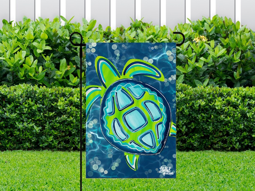 Sea Turtle Garden Flag - Etsy