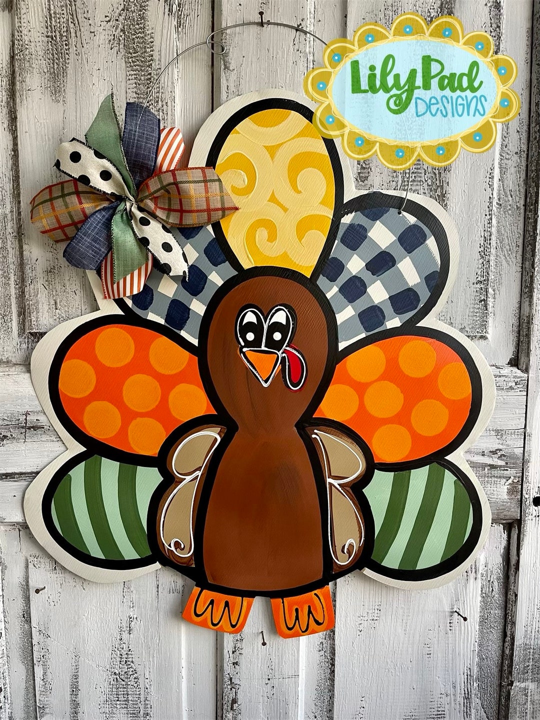Door Hanger Template Classic Turkey Etsy