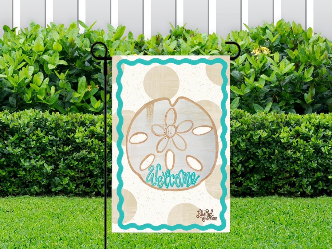Sand Dollar Garden Flag - Etsy
