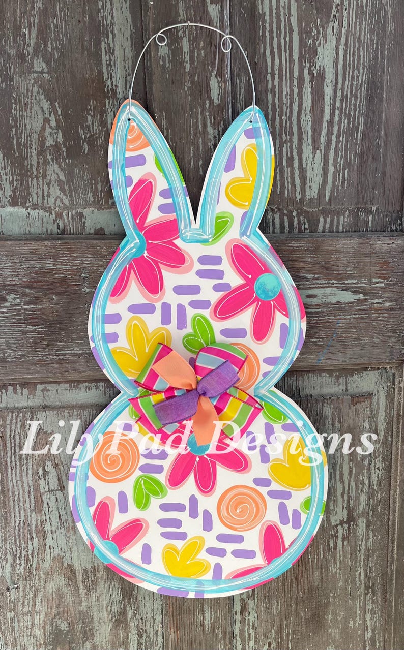 Floral Bunny Template - Etsy