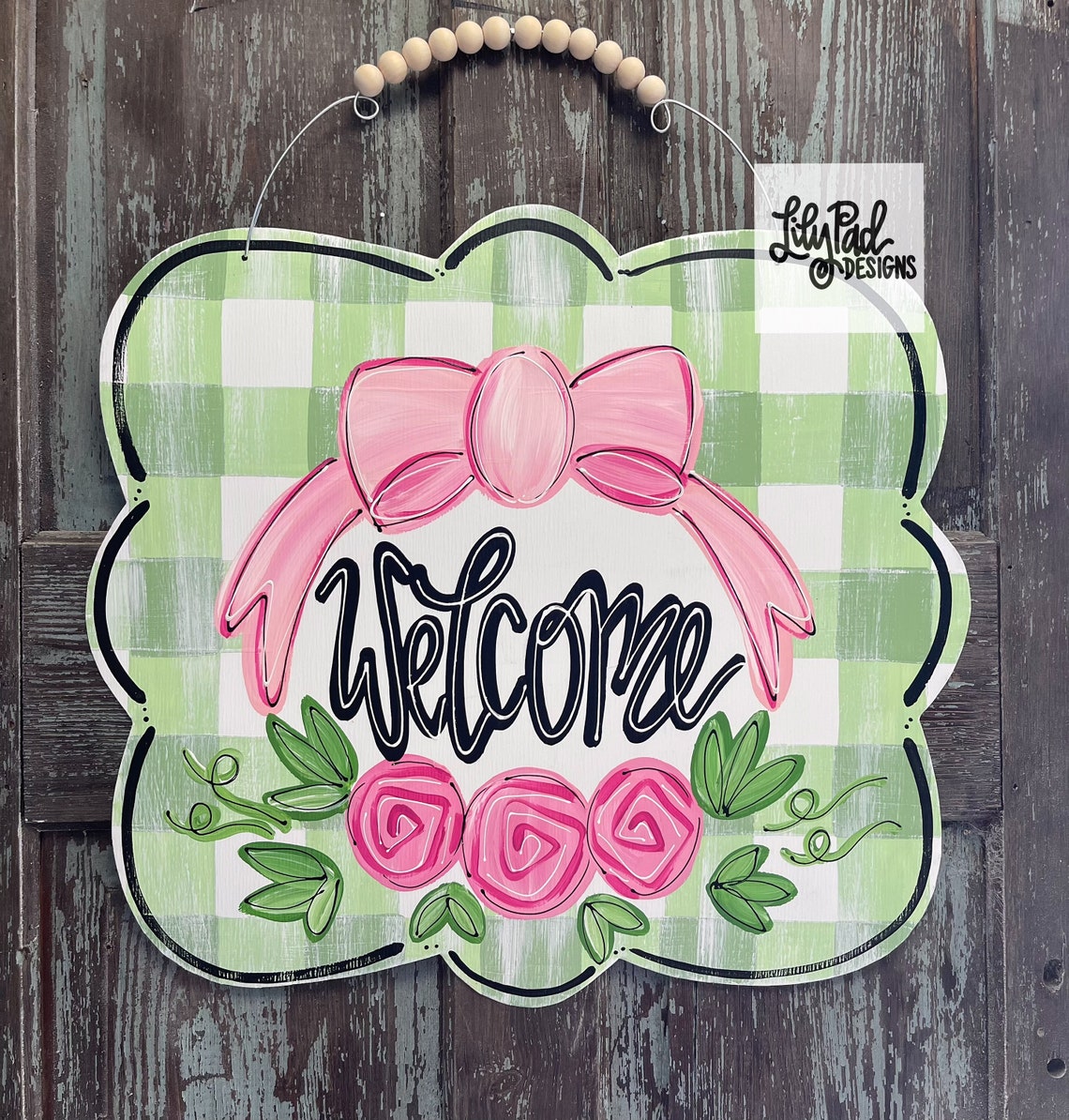 Roses and Bow Template - Etsy