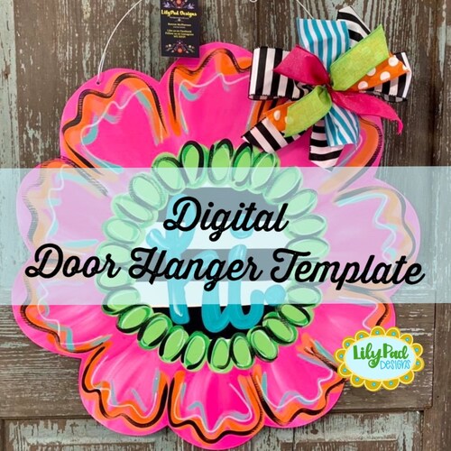 TEMPLATE: Spring Door Hanger Template Ladybug Door Hanger - Etsy