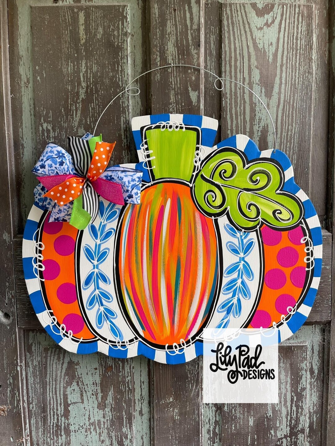 Whimsy Pumpkin Door Hanger - Etsy