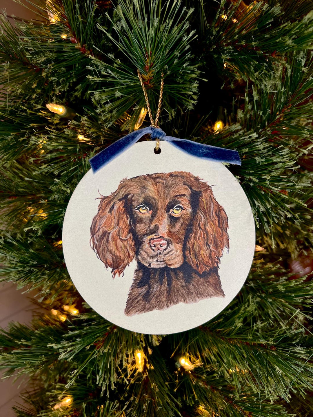 Wood Boykin Spaniel 5” Ornament by LA - Etsy