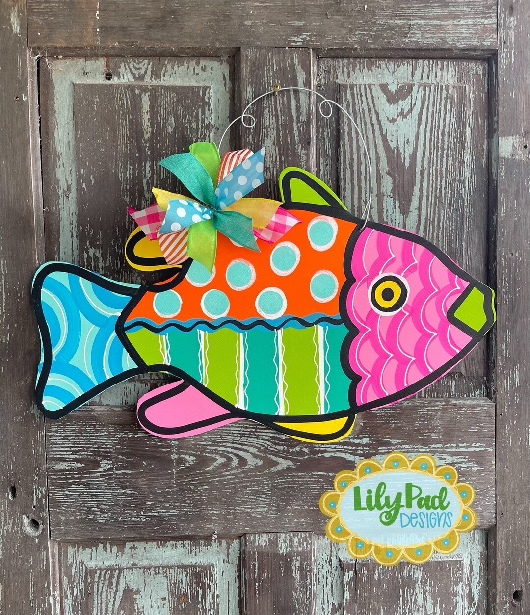 Bright Fish Door Hanger - Etsy