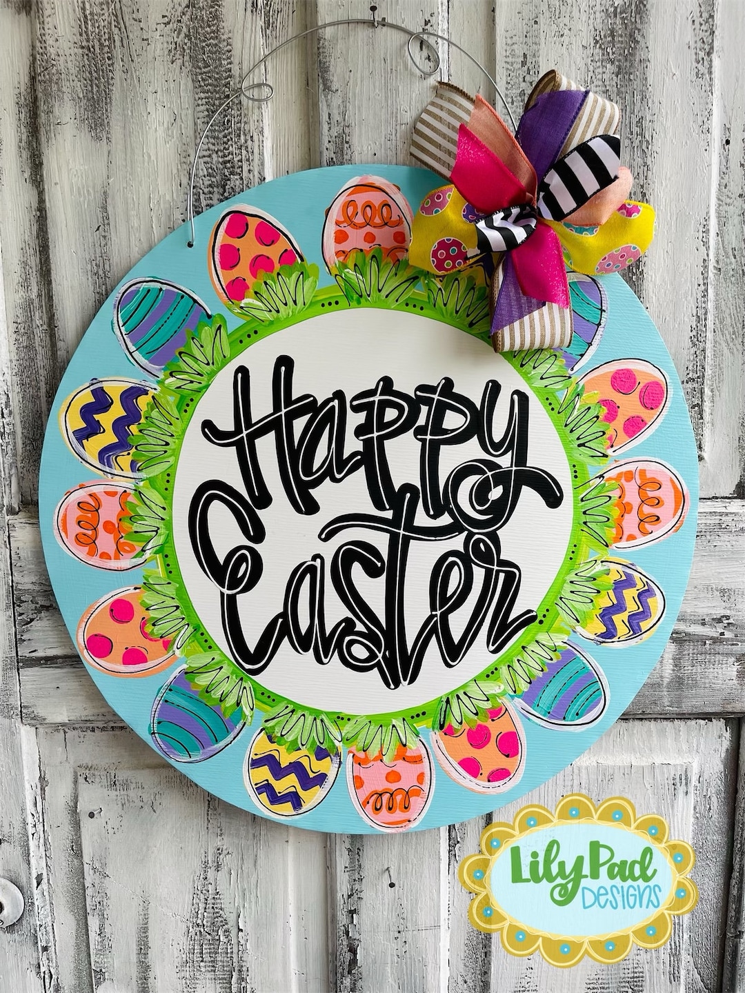 Easter Egg Wreath Template - Etsy