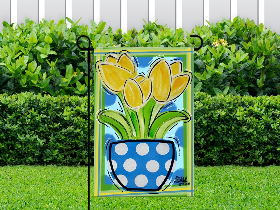 Tulip Garden Flag - Etsy