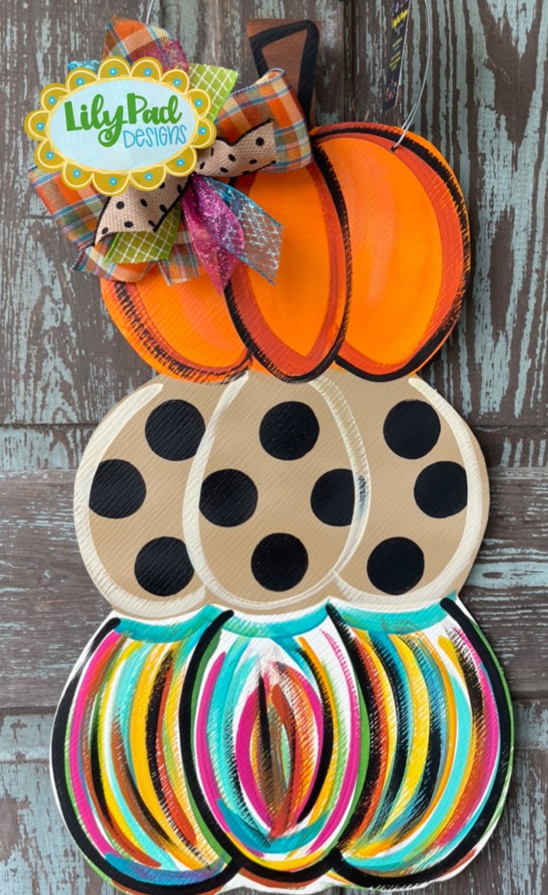 Door Hanger Template -fun Pumpkin Stack - Etsy