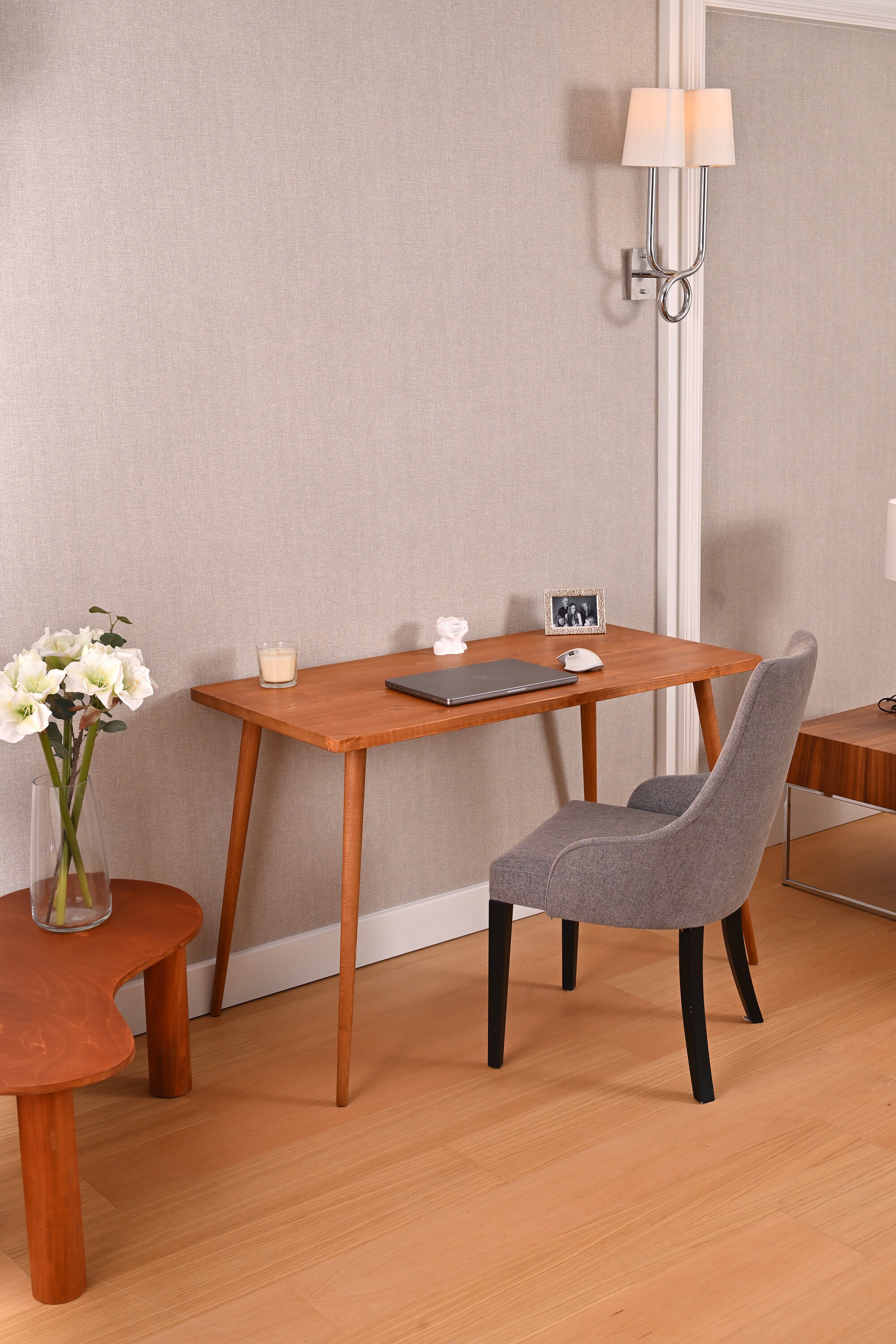Handmade Wooden Desk, Writing Desk for Home Office, Nordic Style ...