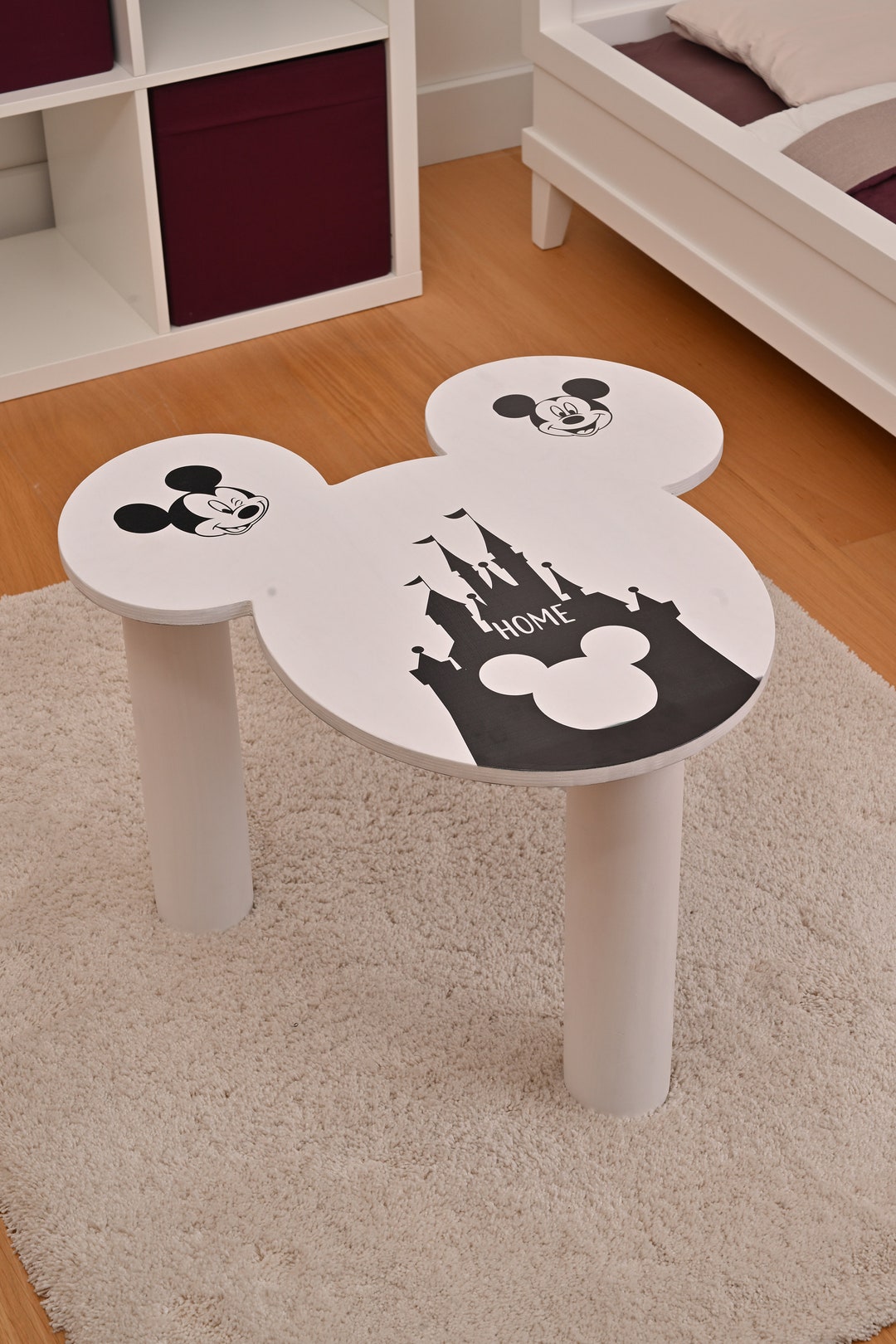 Personalized Mickey & Minnie Mouse Coffee Table, Mickey Mouse Castle ...