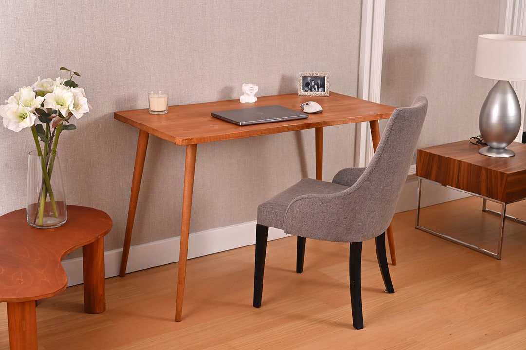 Handmade Wooden Desk, Writing Desk for Home Office, Nordic Style ...