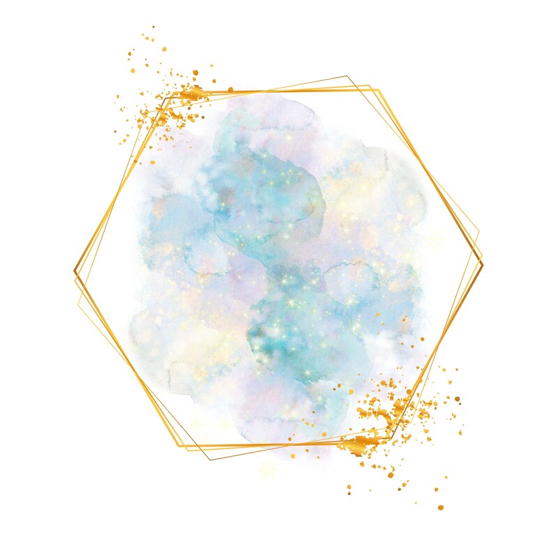 Blue Hexagon Logo - Etsy