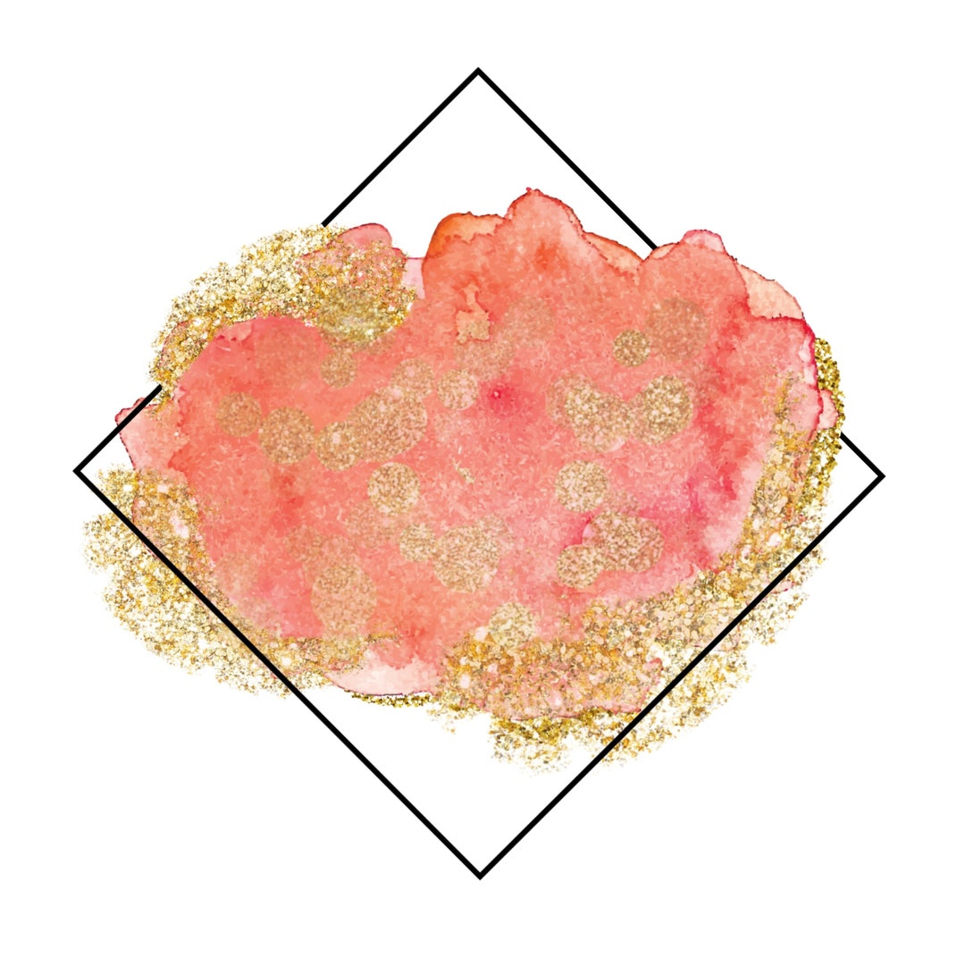 Pink Glitter Watercolor Background PNG - Etsy