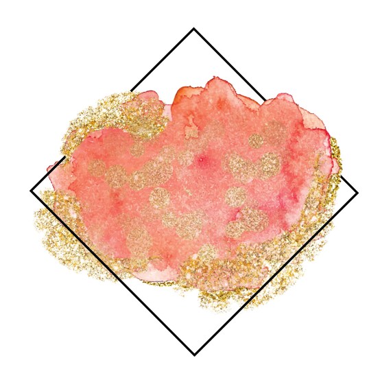 Pink Glitter Watercolor Background PNG - Etsy