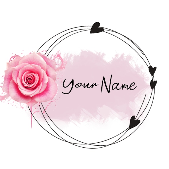 Pink Logo Background PNG Clip Art | Etsy