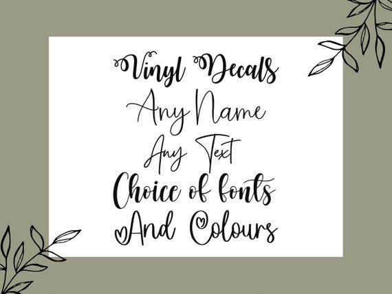 DIY Custom Vinyl Sticker Personalised Sticker Custom Name - Etsy