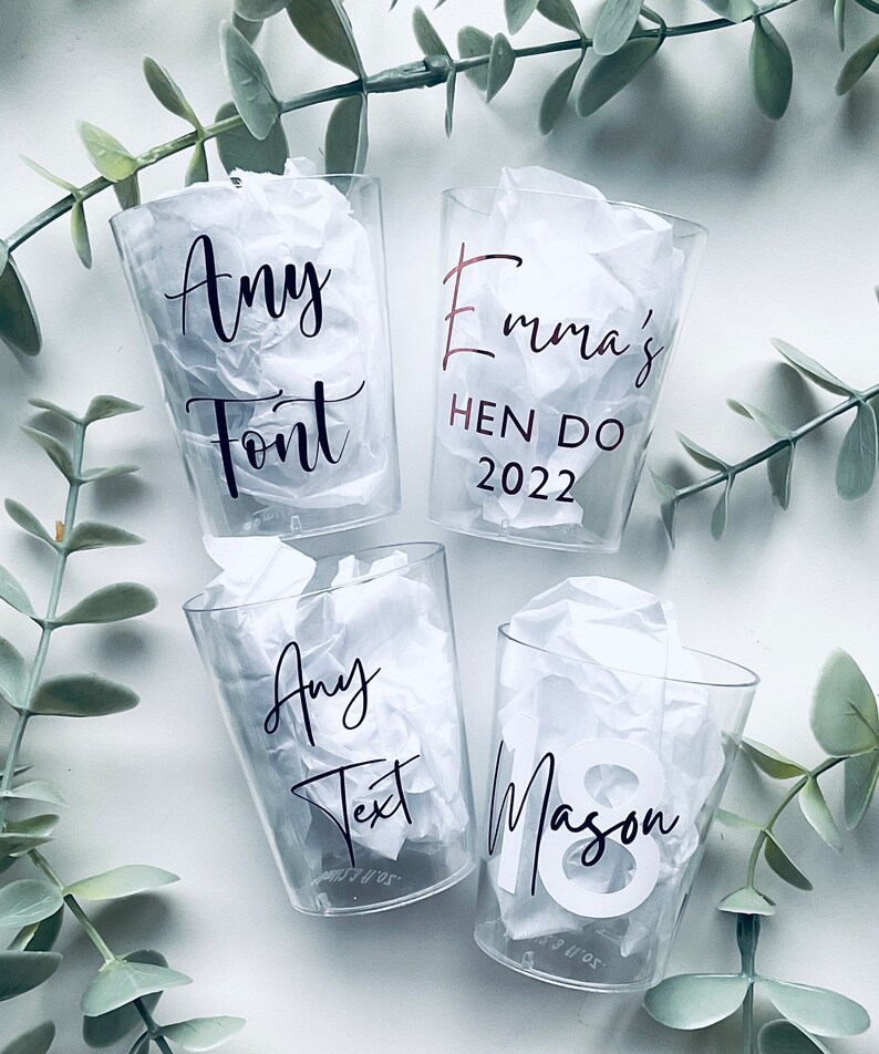 Personalised Vinyl Permanent DIY Decals for Shot Glasses - Etsy