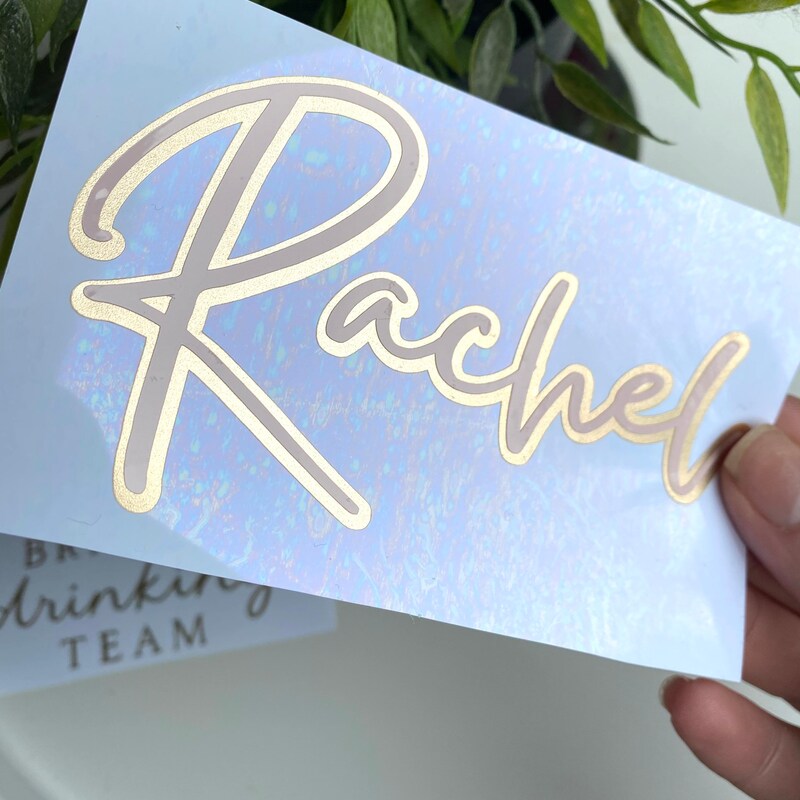 Vinyl Name Sticker - Etsy