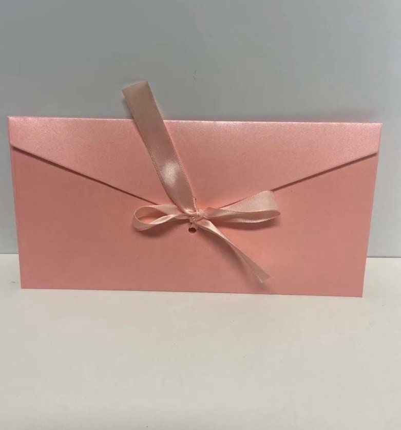 Personalised Gift Envelope With Ribbon Voucher Envelope - Etsy UK