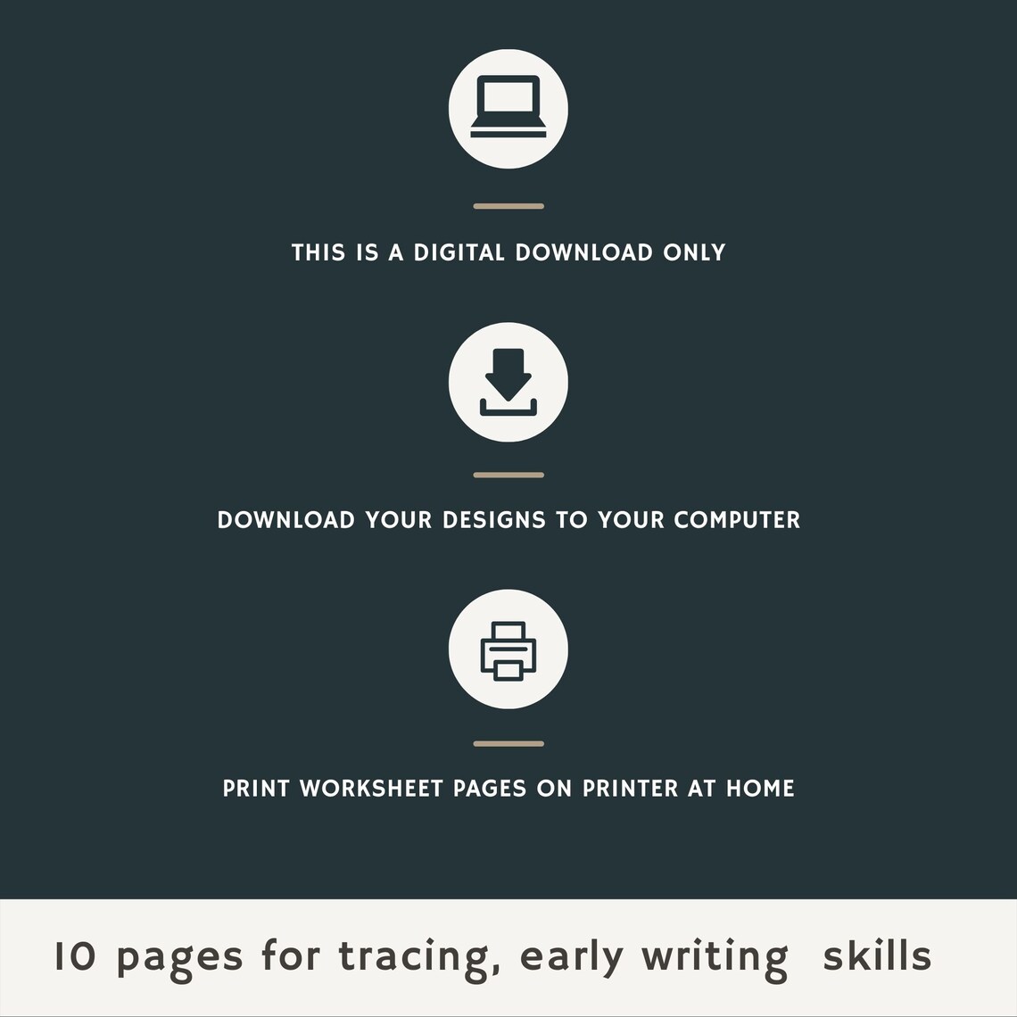 Number Tracing Worksheets For Toddlers Etsy
