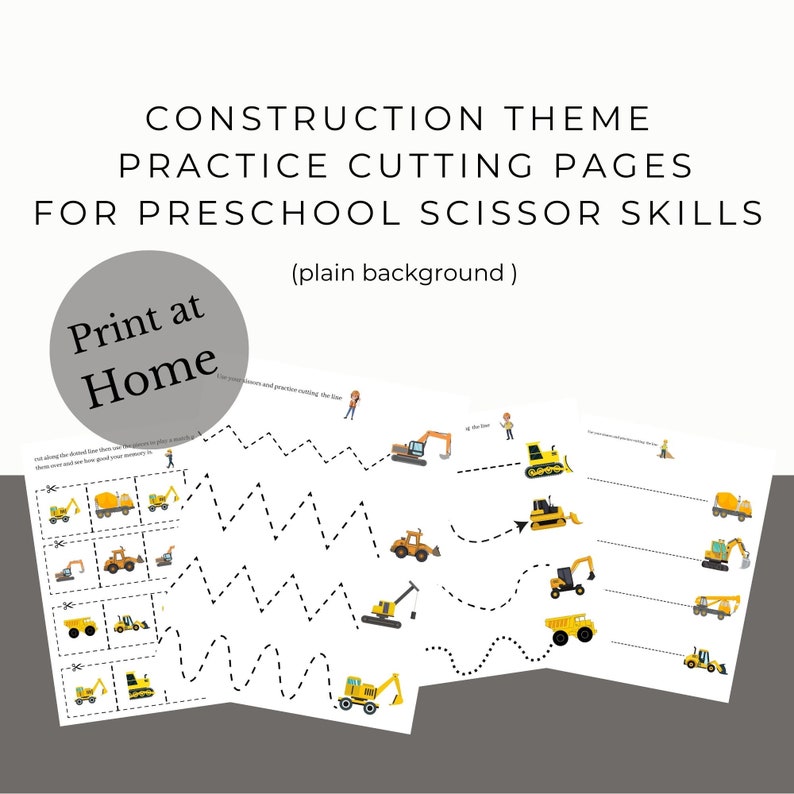 Preschool Scissor Practice Worksheet for Scissor Skills - Etsy